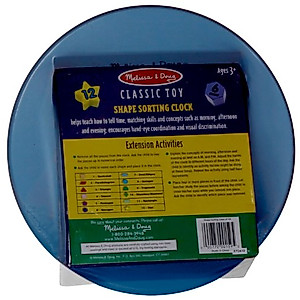 Melissa & Doug Wooden Shape Sorting Clock Educational Toy