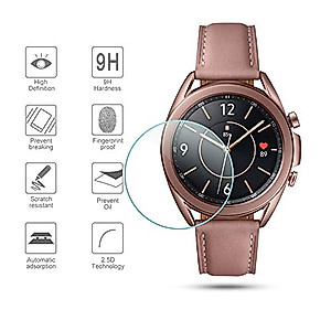Suoman 4-Pack for Samsung Galaxy Watch 3 41mm Screen Protector Tempered Glass for Galaxy Watch 3 41mm [2.5D 9H Hardness] [Anti-Scratch] [Perfectly Fit]