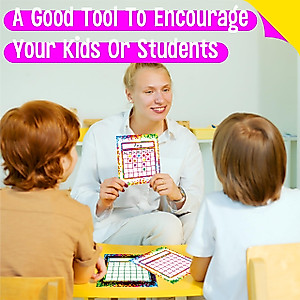 66 Pack Classroom Incentive Chart in 2 Designs with 2024 Star Stickers for Classroom Teaching or Family Using