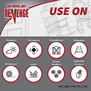 Revenge Termite & Carpenter Ant Killer Spray, 16 oz Concentrate, Long Lasting Pesticide for Indoors and Outdoors (Pack of 2)