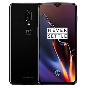 OnePlus 6T A6013 128GB Storage + 8GB Memory T-Mobile and GSM + Verizon Unlocked 6.41 inch AMOLED Display Android 9 - Mirror Black US Version