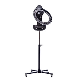 Professional Salon Orbiting Infrared Ring Hair Dryer Color Processor Accelerator Adjustable Standing with Rolling Base (1100W)