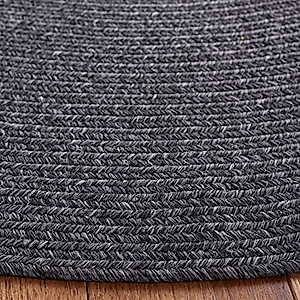 SAFAVIEH Braided Collection 3' x 5' Oval BRA201Z Handmade Farmhouse Entryway Living Room Foyer Bedroom Accent Rug