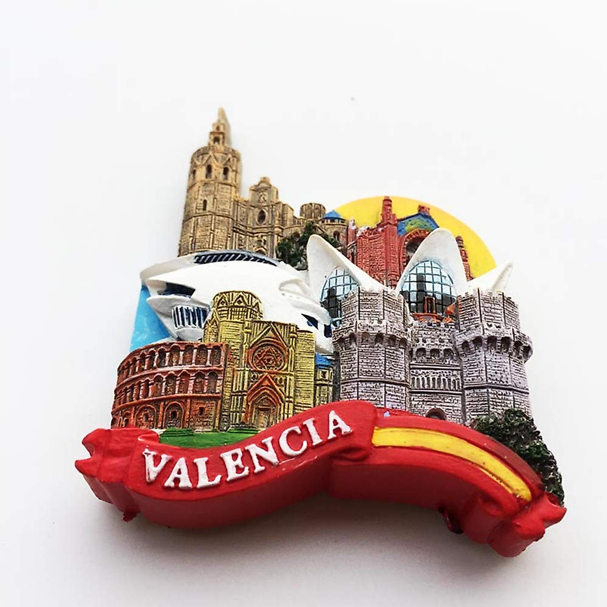 Valencia Spain 3D Fridge Magnet Travel Souvenir Gift Collection,Home & Kitchen Decoration Magnetic Sticker Valencia Refrigerator Magnet