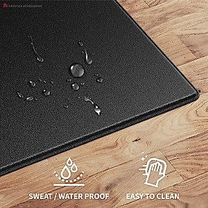 Crostice, Crostice, Crostice Bike Trainer Mat Compatible with Peloton Bike, for Treadmill & Row, 6mm Under Mat Protect Hardwood Floor Carpet, 30X60 in, Logo Style Trainer Accessory for Indoor Bike