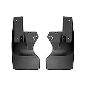 WeatherTech Custom No Drill Splash Guard MudFlaps for Jeep Gladiator - Rear Pair (120113), Black