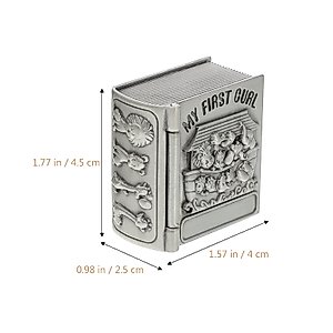 LIFKOME 2pcs First Curl and First Tooth Keepsake Box for Kids Silver Tooth Holder Tooth Collection Organizer Keepsake My First Curl and Tooth Box Set Metal Kids Keepsake Origanizer Child Memory