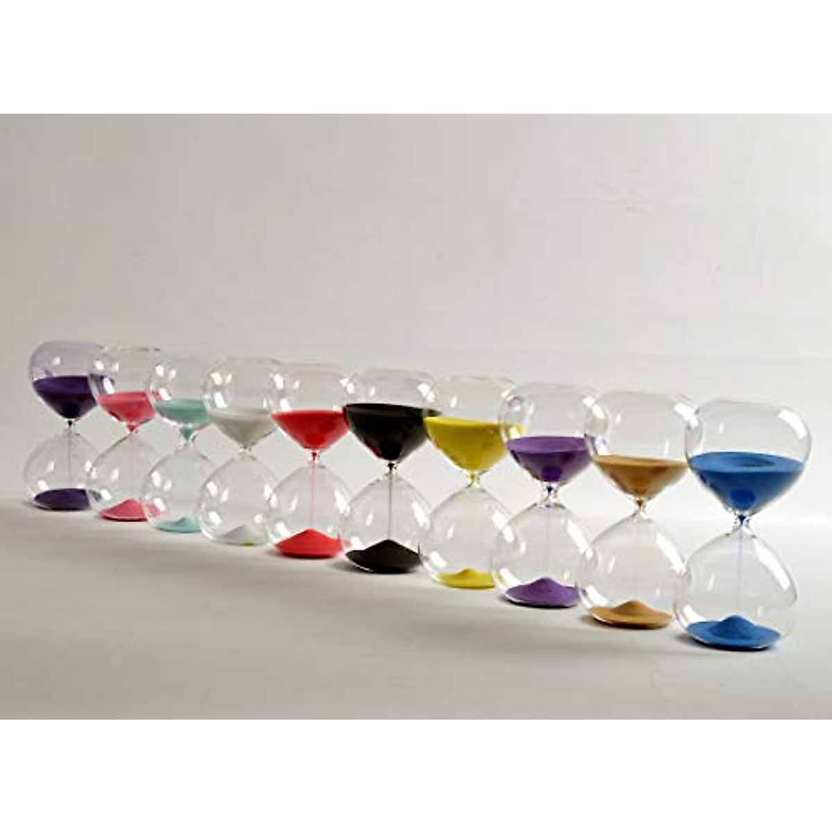 GracesDawn Super Beautiful Transparent Glass Hourglass Blue Sand Timer 15 Minutes a Nice Gift