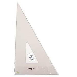 Pacific Arc Drafting Triangle, 14-inch, 30/60/90 Degrees, w/Inking Edge, Topaz