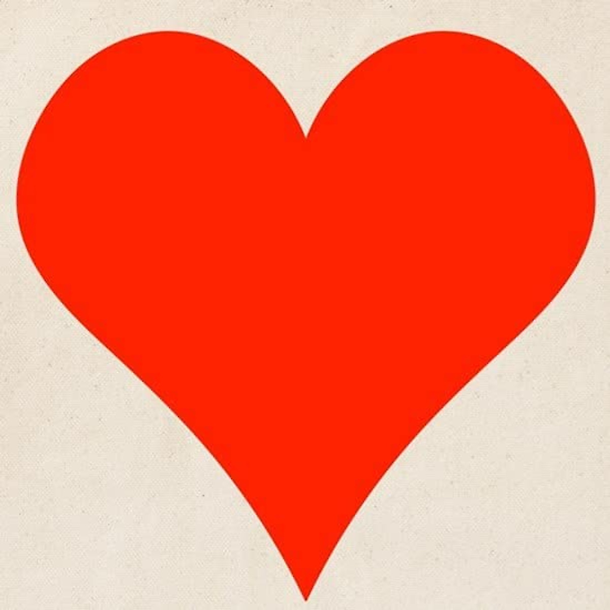 CafePress Simple Red Heart Tote Bag Natural Canvas Tote Bag, Reusable Shopping Bag