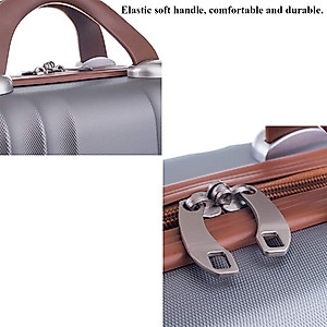 Exttlliy Mini Hard Shell Hard Travel Luggage Cosmetic Case, Small Portable Carrying Case Suitcase for Makeup (Rose Gold)