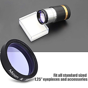 Eyepiece Filter,1.25 Inch Sky Glow & Moon Filter Telescope Accessories for All 1.25 Inch Astronomical Telescope Eyepiece, Cuts Light Pollution