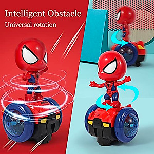 TOYLEMSAN Dancing Spider Robot Toys Interactive Musical Super Héró Car Toy Flashing Lights Intelligent Interactive Educational Robot for Chirldent Day Birthday Gift Boys Girls Age 2 3 4 5 6 7 8 (Red)