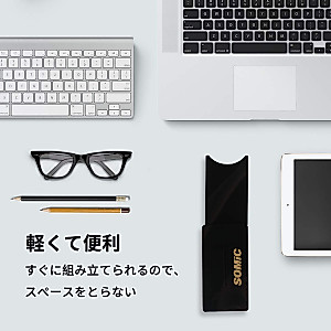 SOMIC Black Headphone Stand Gaming Headset Holder with Solid Base and Flexible Earphone Hanger with Supporting for All Headphones Size