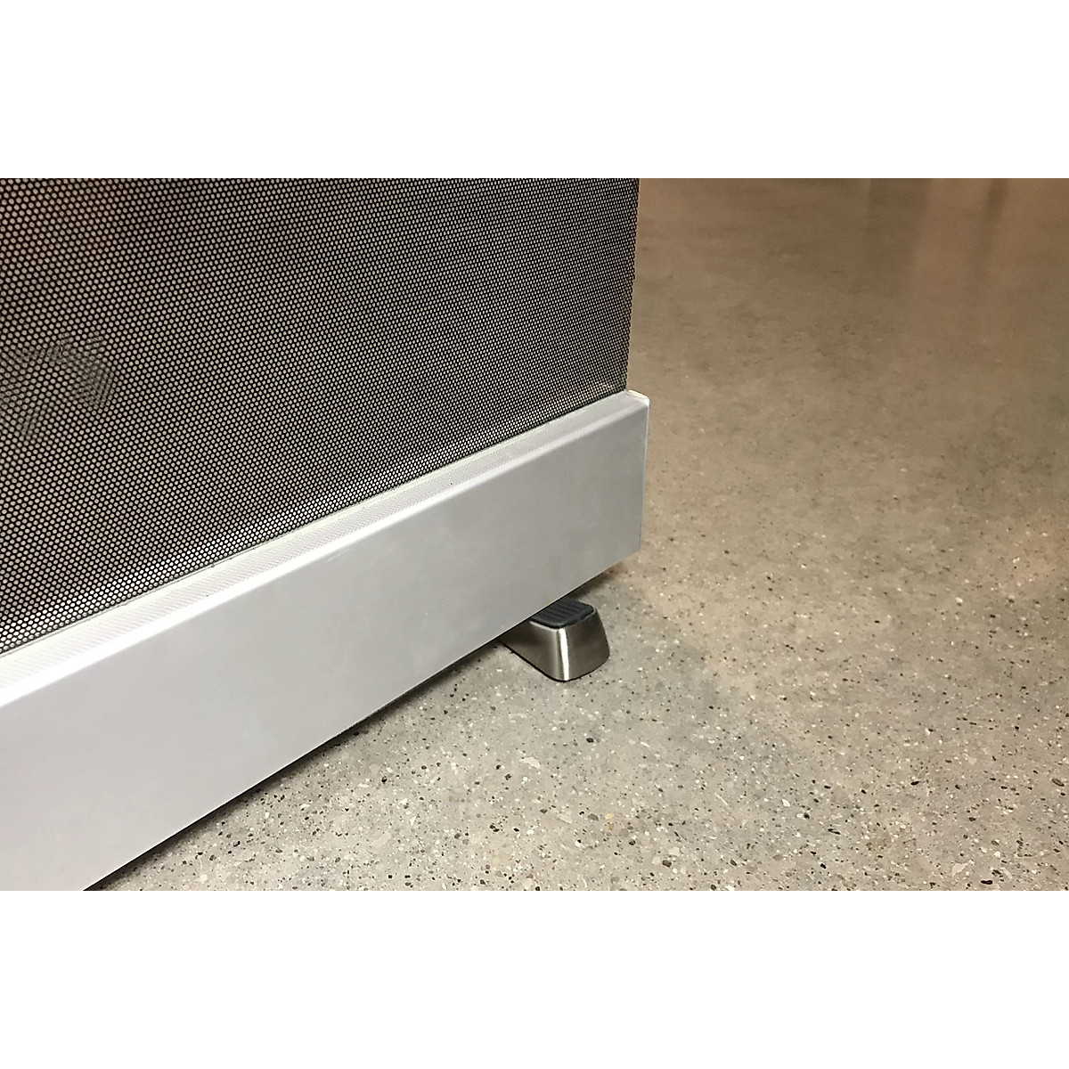 Shepherd Hardware 3314 Designer Satin Nickel Door Wedge with Non-Skid Rubber Base Grip