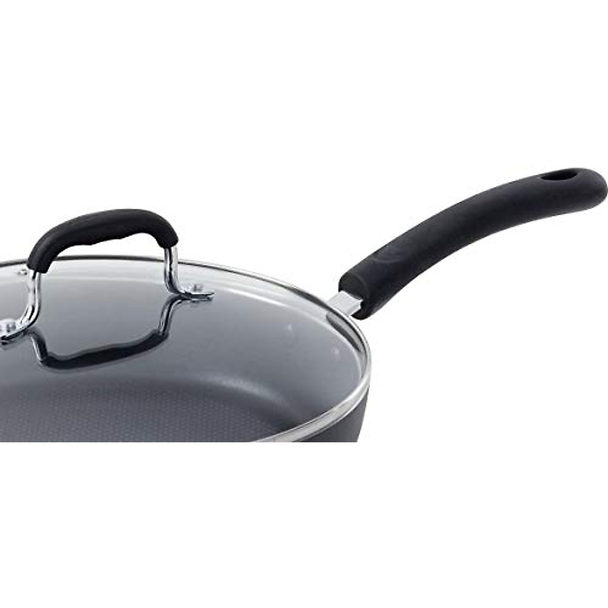 T-fal Experience Nonstick Fry Pan with Lid 10 Inch Induction Cookware, Pots and Pans, Dishwasher Safe Black