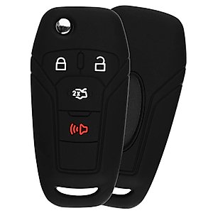 KeyGuardz Keyless Entry Remote Car Flip Key Fob Outer Shell Cover Soft Rubber Case for Ford Fusion N5F-A08TAA