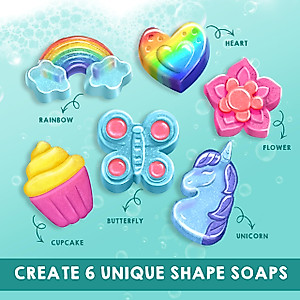 Klever Kits Bath Bomb, Soap Making Kit for Kids, 2-in-1 Spa STEM Science Kits, DIY Make Your Own Bath Bombs & Soap, Spa Kit for Kids, Gifts Toys for Toddler Kid, Birthday Present