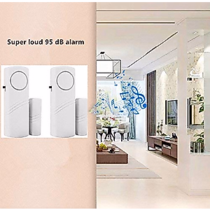 Door Window Alarm, Burglar Alarm, Home Security Magnetic Sensor Anti-Theft Alarm (Home Alarm (12 pcs))