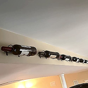 HighFree Wall Mounted Wine Racks 10 Pack Iron Wine Bottle Display Holder Rack Hanging Wine Organizer Rack with Screws for Beverages/Liquor Bottles Storage