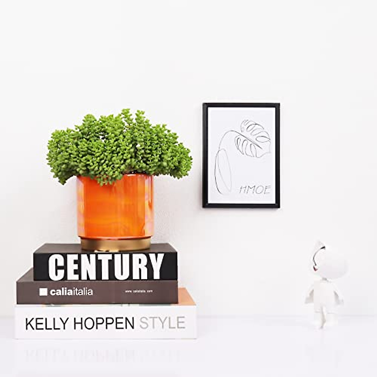 Gepege Ceramic Indoor Pots for Plants, Rainbow Pearl Glaze Planter with Drainage Hole, 6.0 inch+5.0 Inch+4.0 Inch. Orchid Flower Pots