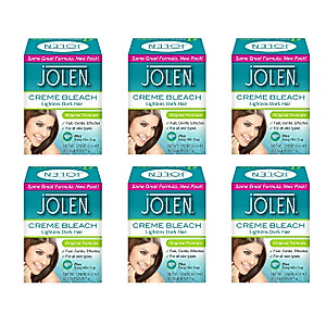 Jolen creme bleach lightens dark hair 30ml (6 Pack)
