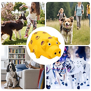 Pet Squeak Toy - Puppy Latex Toy, Dog No Stuffing Toys | Squeaky Silicone Chewer with Oinks Sound, Bite Resistant, Bite Teeth Grinding Boredom Relief Toys for Dogs Puppies Dentals Health, Latex