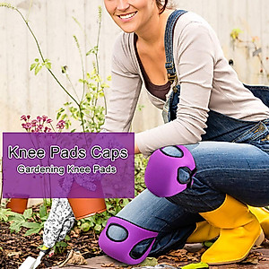 Toyfun Knee Pads for Gardening Cleaning, Knee Pads for Work Knee Pads for Scrubbing Floors Memory Foam Knee Pads (Purple)
