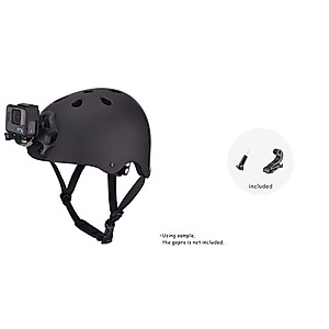 ipoob Adult Kayaking Canoe Whitewater Watersports Helmet with Camera Clamp Mount Plate (Matte Black, Medium)
