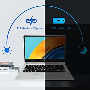 Pomya 2 in 1 Laptop Touchscreen Windows11, 13.3in Notebook 3K Touch Screen 2880x1920 Resolution with Magnetic Keyboard for Windows11 for Business, Study and Entertainment
