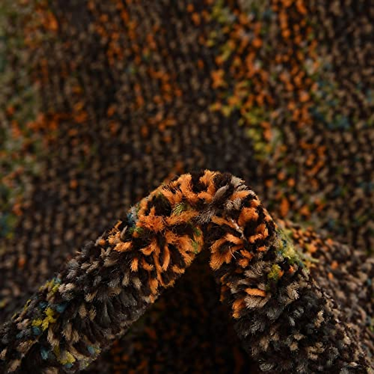 Unique Loom Jardin Collection Colorful, Vibrant, Abstract Watercolor Area Rug, Square 8' 0" x 8' 0", Multi/Beige