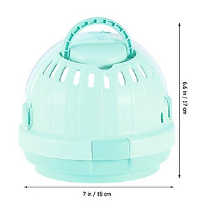 POPETPOP Portable Hamster Cage-Transparent Plastic Small Animal Carrier Fully-Equipped Accessories for Syrian Hamster Gerbil Rat Mouse Squirrel Rodent Travel Carrier-Green