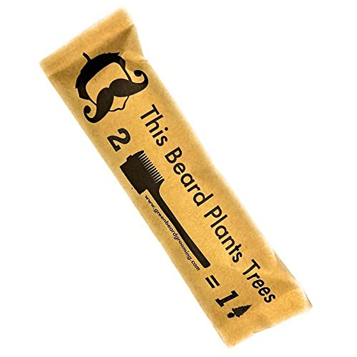 Pocket Sapling Mustache Brush & Comb (2-Pack) from Green Beard Grmng - Boar Bristle & Bamboo