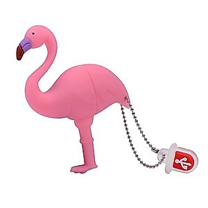 2.0 Pink Flamingo Bird 16GB USB External Hard Drive Flash Thumb Drive Storage Device Cute Novelty Memory Stick U Disk Animal