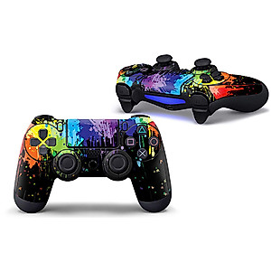 SKINOWN Skin Sticker Protective Cover for PS4 PlayStation Controller Three Styles 2 (3 Pieces)