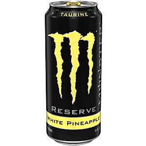 Monster Energy Reserve White Pineapple, Yellow, Energy Drink, 16 Ounce (Pack of 15)