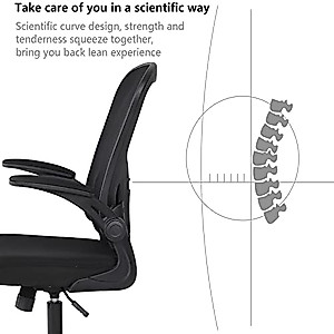 Home Office Desk Chair Set of 8 Ergonomic Office Chair with Rocking Lock Mesh Office Chair Black Computer Desk Chair Adjustable Height Swivel Chair
