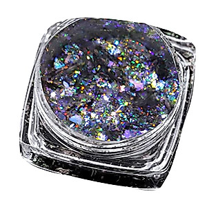 ljhnba Opal Powder Irregular Foil Loose Glitter Pigments Eyeshadow Nail Art Resin Crafts Manicure Chrome Decoration