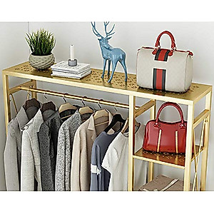 XI FA Clothing Display Rack Stand - Vintage Coat Stand- Clothes Hat Rack Shelf Shoe Marble Iron Coat Rack Home Umbrella Stand Clothes Hangers can Keep Your Clothes and Articles Tidy and Easy to take
