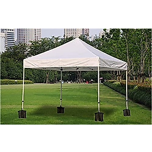 Heavy Duty 600D Gazebo Canopy Weights Bag, Tent Weights Bag for Legs, Sandbags for Pop Up Tent Gazebo Canopy Outdoor Sun Shelter Umbrella Pool Ladder (Black-6 Pack)