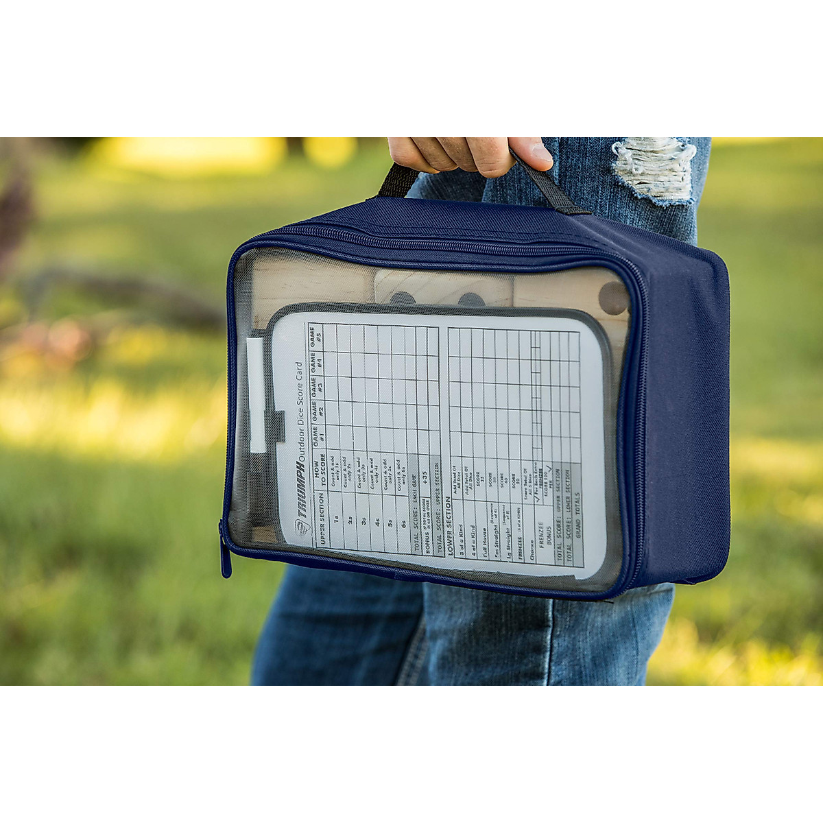 Triumph Sports 35-7335-2 Giant Wooden Lawn Dice Set, Brown, One Size