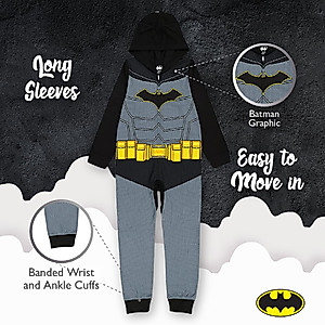 DC Comics Baby Boys Batman Hooded Blanket Sleeper Pajama Set, Hero Protector, 8 US