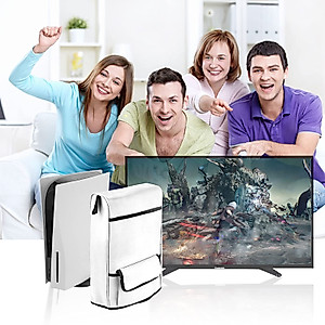 Linkidea PS5 Controller Storage Pocket Protective, Nylon Dust Cover for Game Console, Skin Cover Anti Scratch Protector Sleeve Compatible with Playstation 5 Console (White)