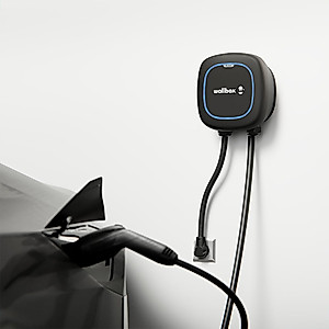 Wallbox Pulsar Plus Level 2 Electric Vehicle Smart Charger - 40 Amp NEMA Ultra Compact, WiFi, Bluetooth, Alexa and Google Home - 25 Foot Cable - UL Certified - Indoor/Outdoor