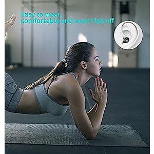 Togetface Kids Wireless Earbuds for Small Ears, Touch Control Headset Stereo Sound in-Ear Headphones, Bluetooth 5.1 Noise Reduction Earphones with Black Blue Cartoon Blinking Eyes Charging Case