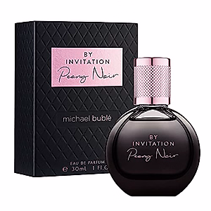 By Invitation Peony Noir from Michael Bublé Fragrances, 1 Fl Oz | Women’s Perfume | Black Coffee, Iris, Rose, Patchouli, Vanilla Perfume | Eau de Parfum | Gift for Women | Vegan & Cruelty Free