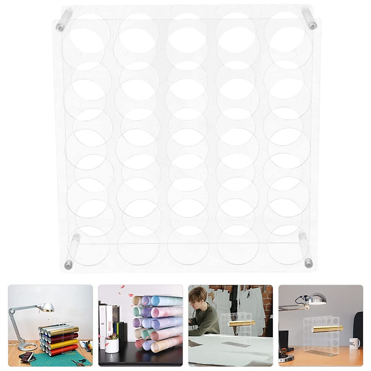 TEHAUX Storage Rack Vinyl Holder Vinyl Storage Vinyl Organizer Vinyl Mount Vinyl Frame Vinyl Wall Holder Craft Organizer Craft Room Organizers and Storage Vinyl Stand