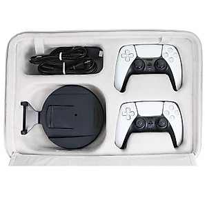 khanka Storage Case Replacement for Sony PlayStation 5 Console Standard Edition/Digital Edition (White)