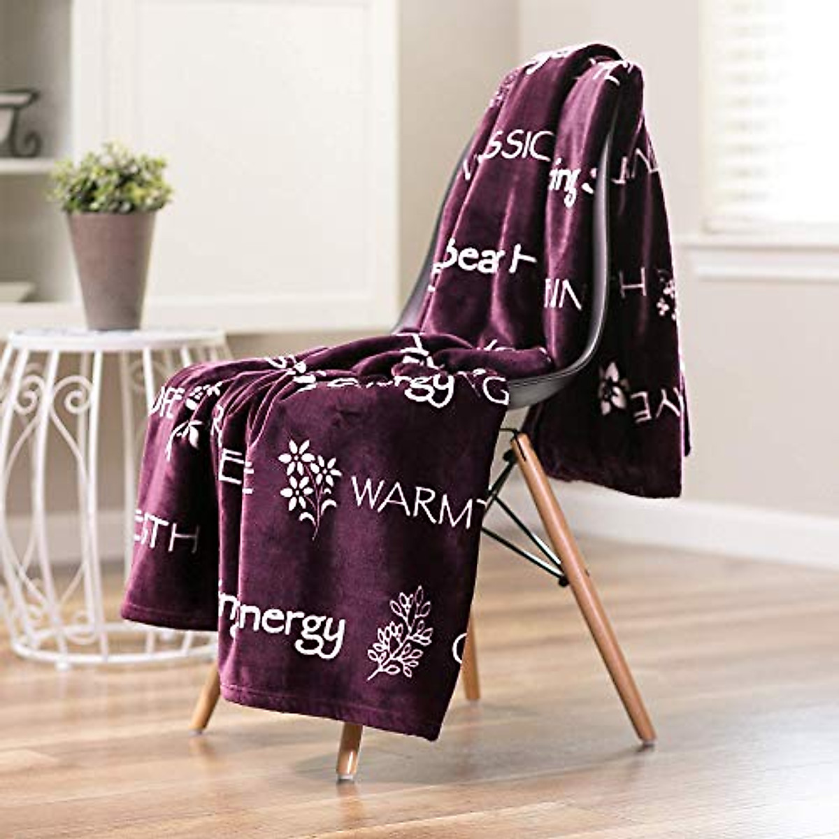 Chanasya Healing Thoughts Sympathy Caring Gift Message Throw Blanket - Prayer Comfort Thoughtful Encouraging Spirit Soft Blanket for Health Women Men Best Friend Cancer Sick Chemo Get Well Gift