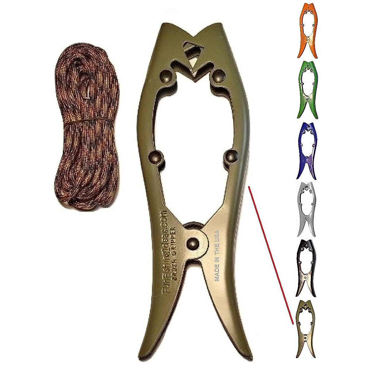 FunFishingIdeas Brush Gripper Made in USA Securely Anchor Your Kayak, Canoe or Boats up to 22 feet in Seconds. The Harder You Pull The Tighter It Grips (Camo)